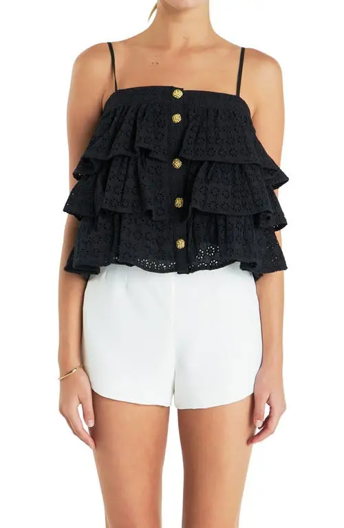 English Factory Tiered Broderie Lace Camisole
