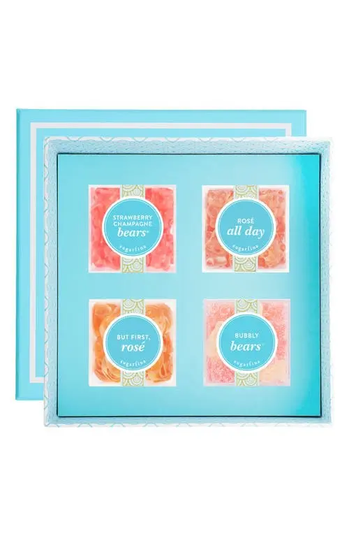 SUGARFINA Champagne Rose 4-piece Candy Bento Box - Blue