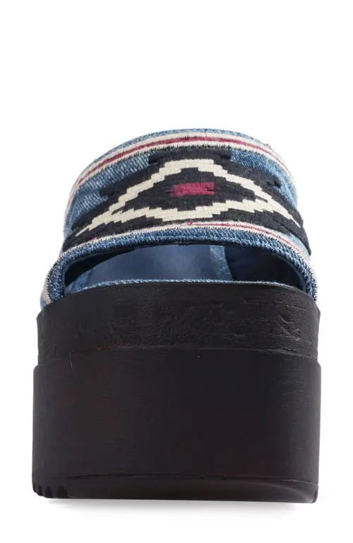 CANDIE'S Berina Platform Wedge Sandal - Blue