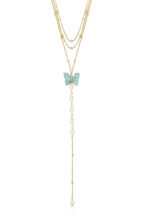 Ettika Multistrand Freshwater Pearl Y-necklace