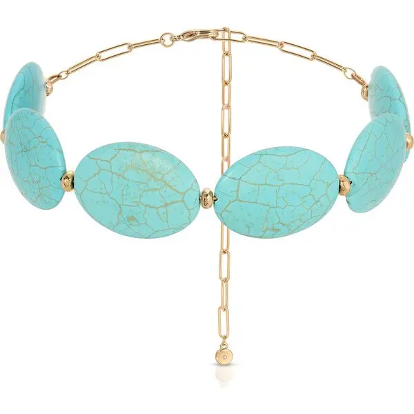Ettika Station Statement Necklace - Turquoise