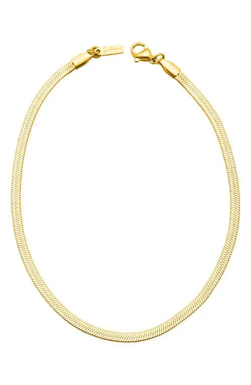 ST. MORAN Edie Herringbone Chain Anklet - Gold