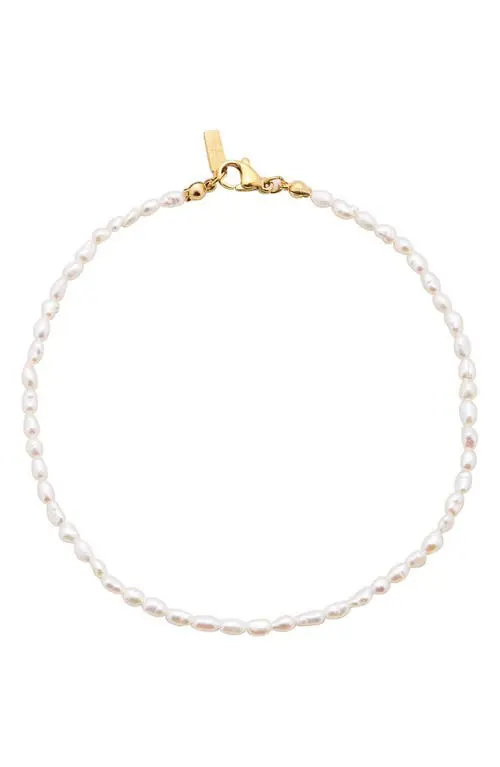 ST. MORAN Michel' Freshwater Pearl Anklet - White