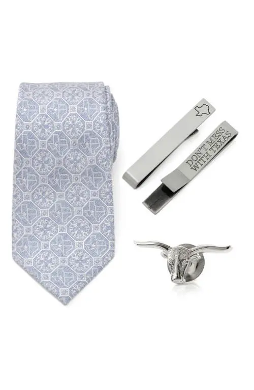 CUFFLINKS, INC. Silk Tie Set - Silver Multi