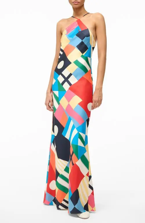 Buy Staud Cubism Halter Maxi Dress - Sails Up At 50% Off