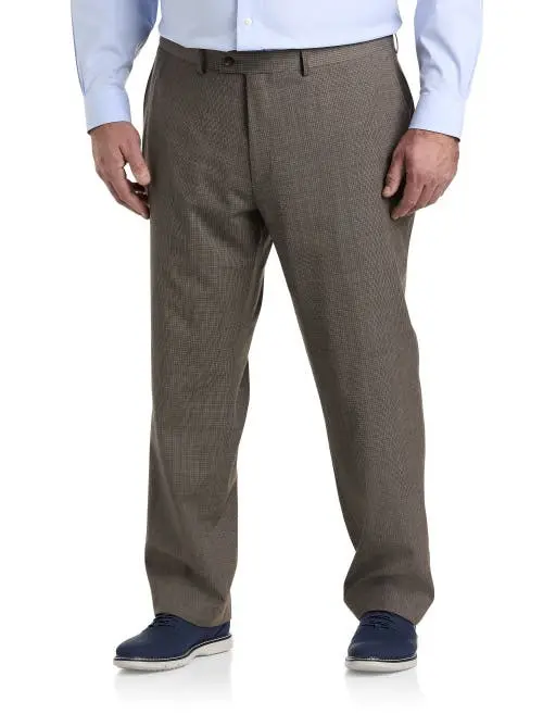 JV REFLEX Big & Tall Micro Grid Wool Blend Suit Pants