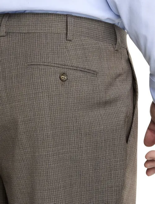 JV REFLEX Big & Tall Micro Grid Wool Blend Suit Pants