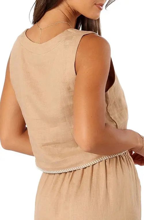PETAL & PUP Odette Linen Top
