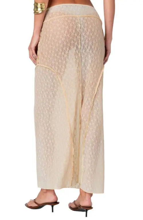 EDIKTED Sheer Maxi Skirt