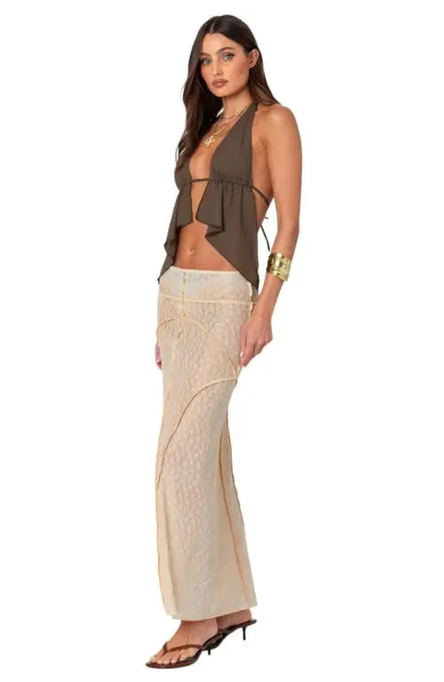 EDIKTED Sheer Maxi Skirt