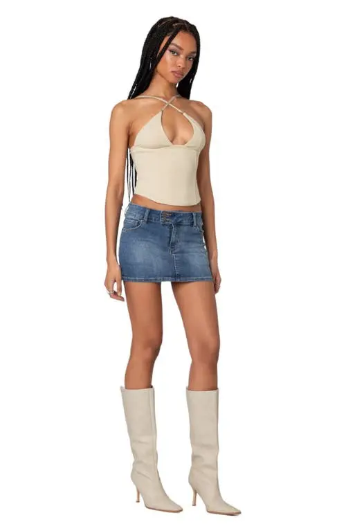 EDIKTED Lou Corset Camisole - Beige