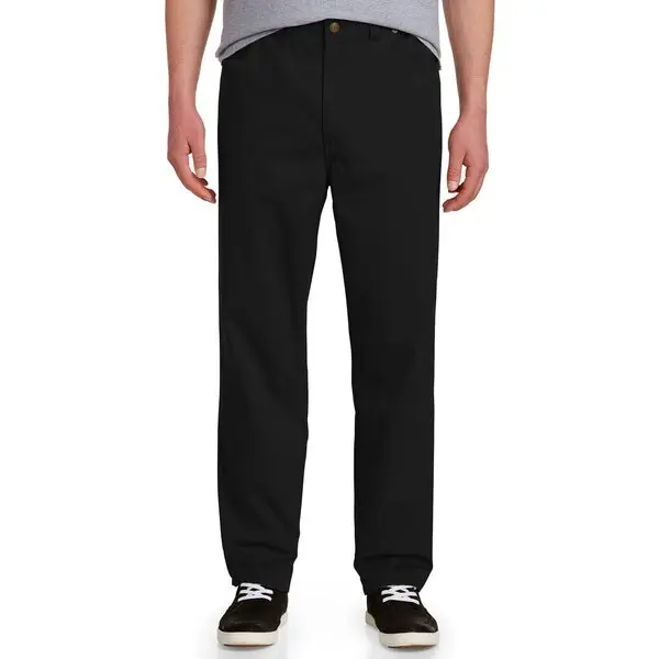 HARBOR BAY BY DXL Classic Fit Continuous Comfort Pants - Black