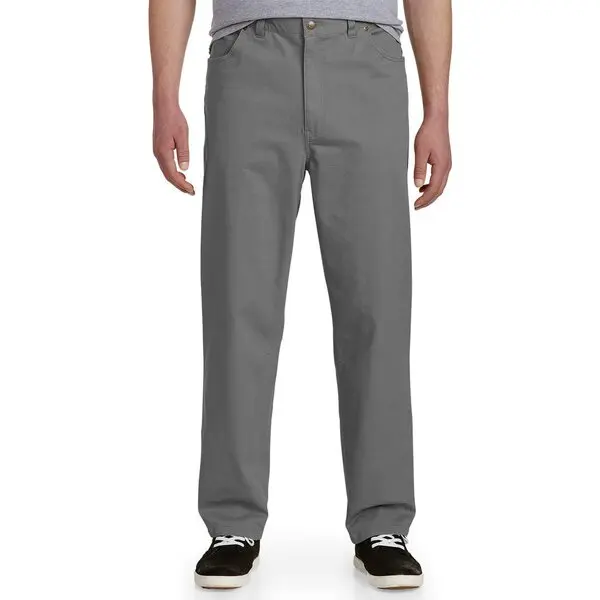 HARBOR BAY BY DXL Classic Fit Continuous Comfort Pants - Dark Grey