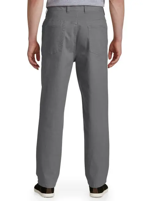 HARBOR BAY BY DXL Classic Fit Continuous Comfort Pants - Dark Grey