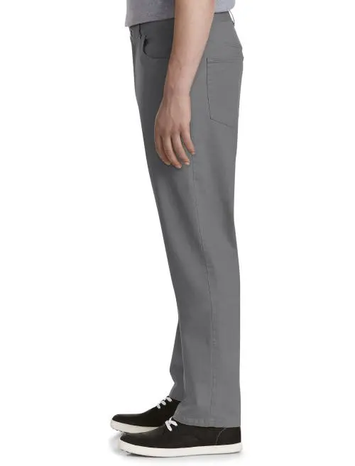 HARBOR BAY BY DXL Classic Fit Continuous Comfort Pants - Dark Grey
