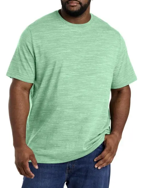 HARBOR BAY BY DXL Big & Tall Space-dyed T-shirt - Zephyr Green Spcedye