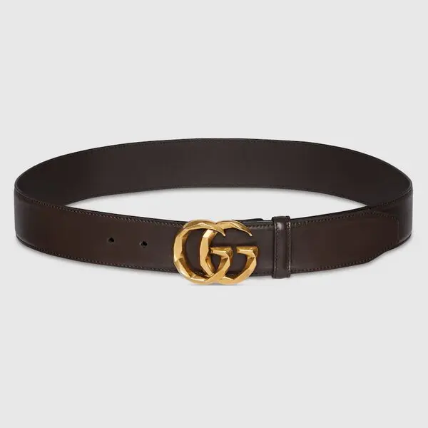 Gucci Gg Marmont Wide Leather Belt - Brown | Editorialist display picture 1
