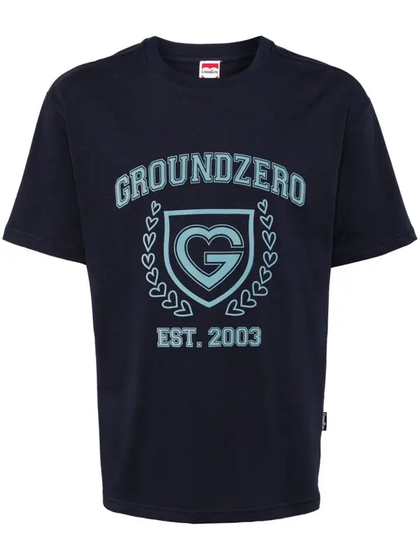 GROUND ZERO Logo-print Cotton T-shirt