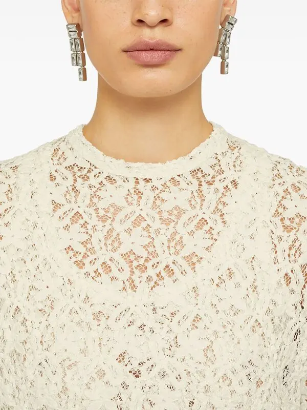 JIL SANDER Short-sleeved Lace T-shirt