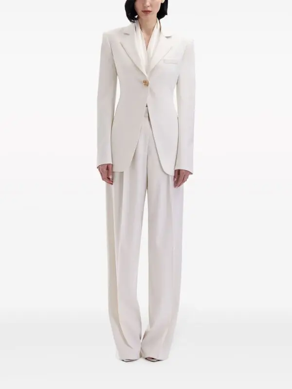 Oscar De La Renta Button-detail Virgin-wool Blazer