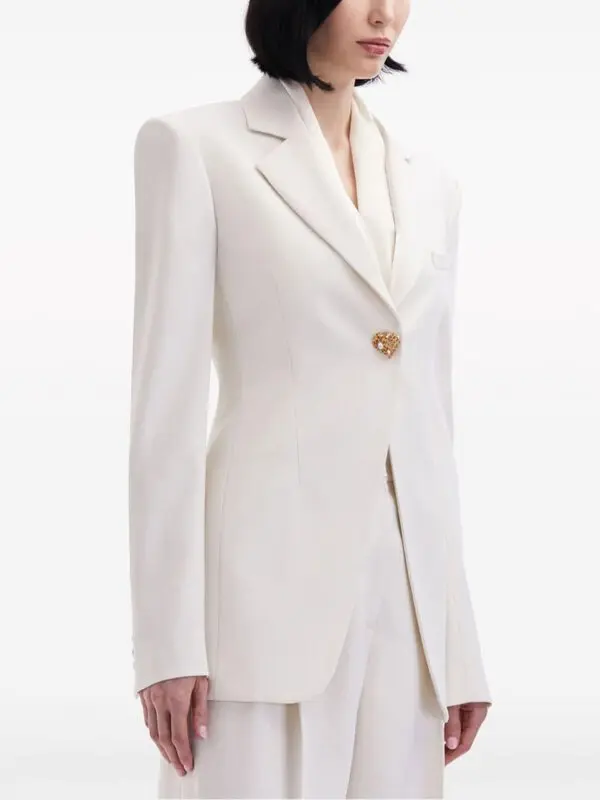 Oscar De La Renta Button-detail Virgin-wool Blazer