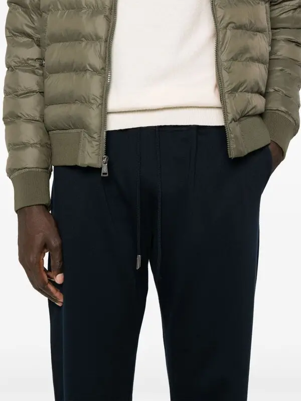 Kiton Cotton Tapered Track Pants - Blue