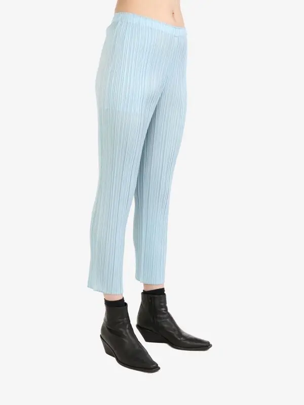 Issey Miyake Plissé-effect Slim-cut Trousers