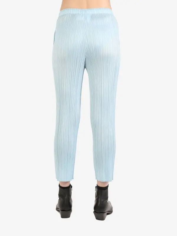 Issey Miyake Plissé-effect Slim-cut Trousers
