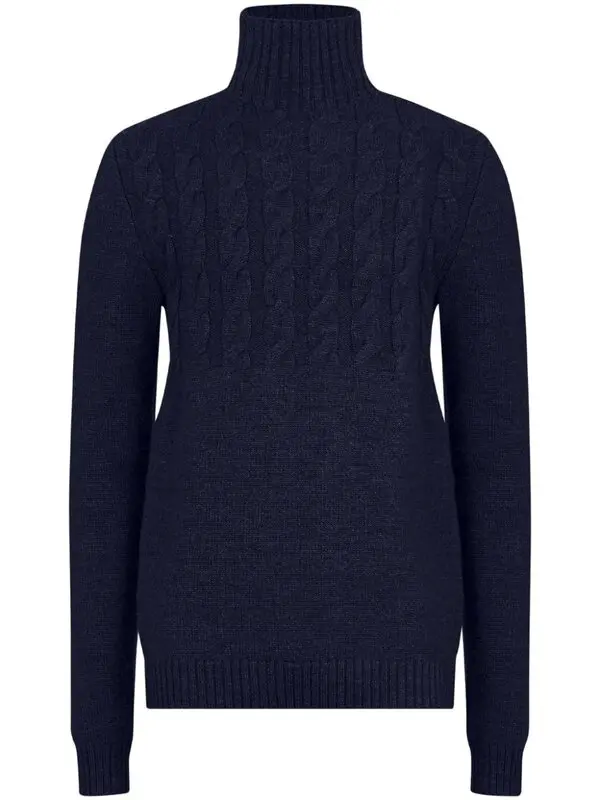 MAISON MARGIELA High-neck Virgin Wool Sweater - Blue