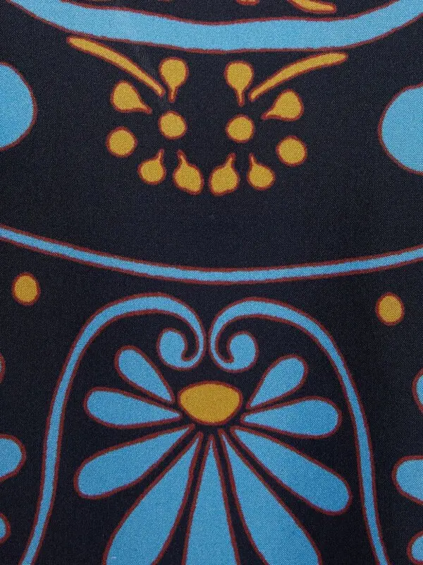 La DoubleJ Geometric-print Silk Kaftan