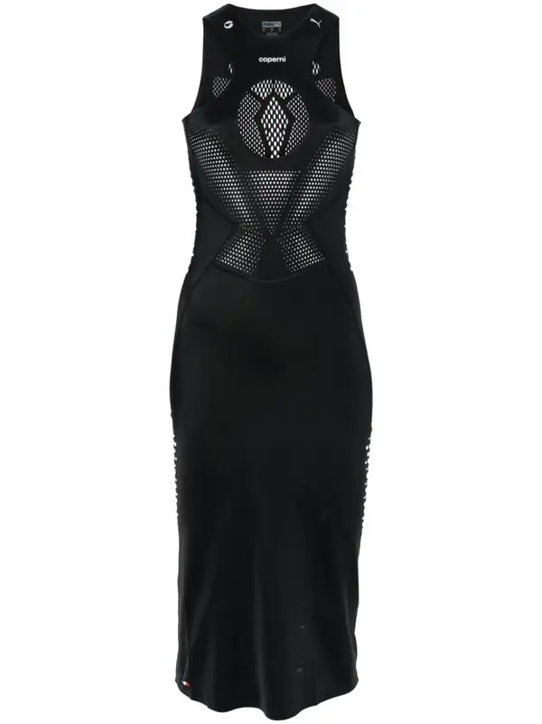 Coperni X Puma Cut-out Detail Midi Dress - Black