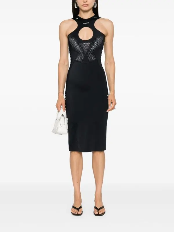 Coperni X Puma Cut-out Detail Midi Dress - Black