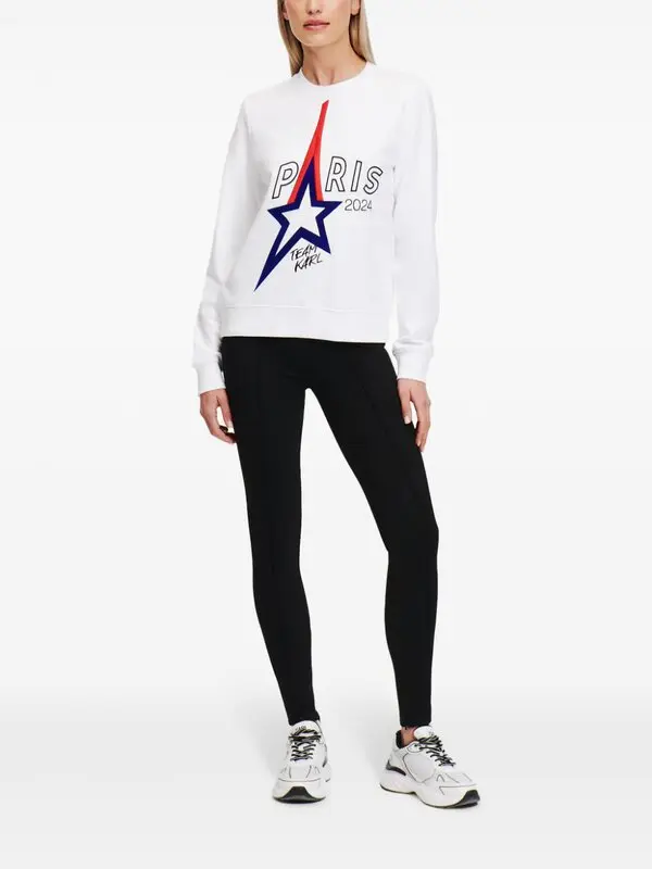 Karl Lagerfeld Paris Organic-cotton Sweatshirt - White