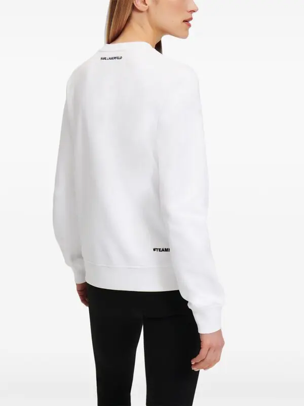Karl Lagerfeld Paris Organic-cotton Sweatshirt - White