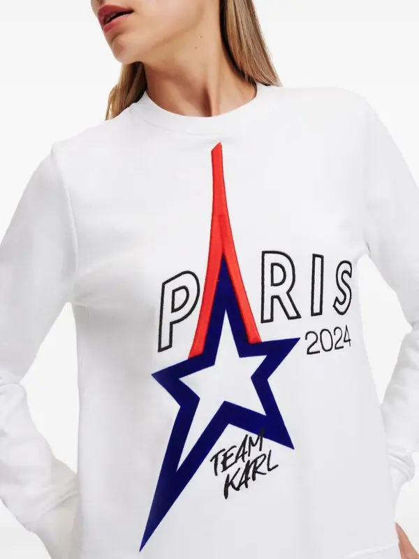 Karl Lagerfeld Paris Organic-cotton Sweatshirt - White