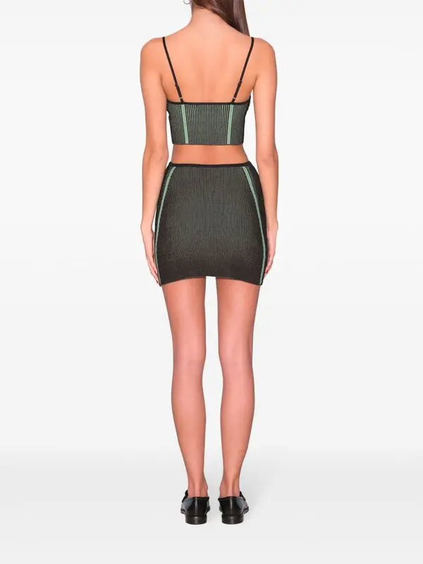 FLEUR DU MAL Ribbed-knit Cropped Tank Top