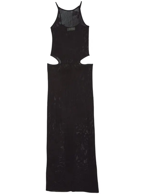 FLEUR DU MAL Pointelle-knit Lace Maxi Dress