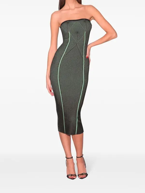Fleur Du Mal Ribbed-Knit Tube Dress - Green - 40% Off | Editorialist
