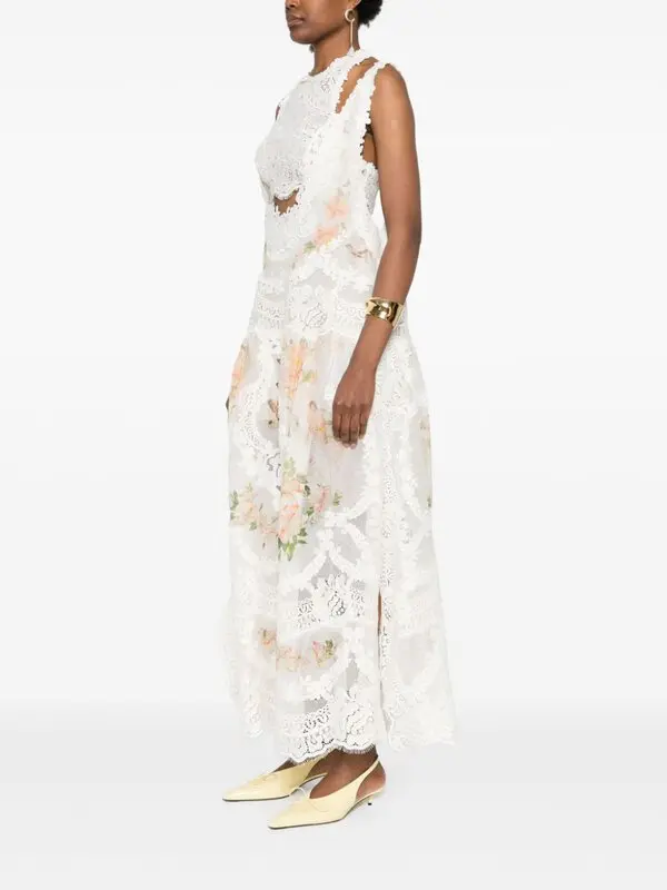Zimmermann Natura Lace Patch Dress In Neutrals - 51% Off | Editorialist