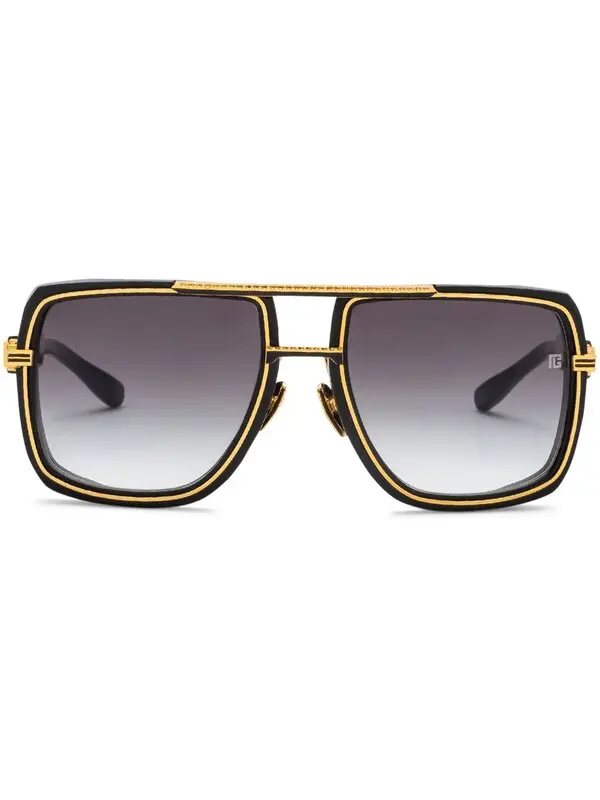 Balmain Soldier Pilot-frame Sunglasses - Gold