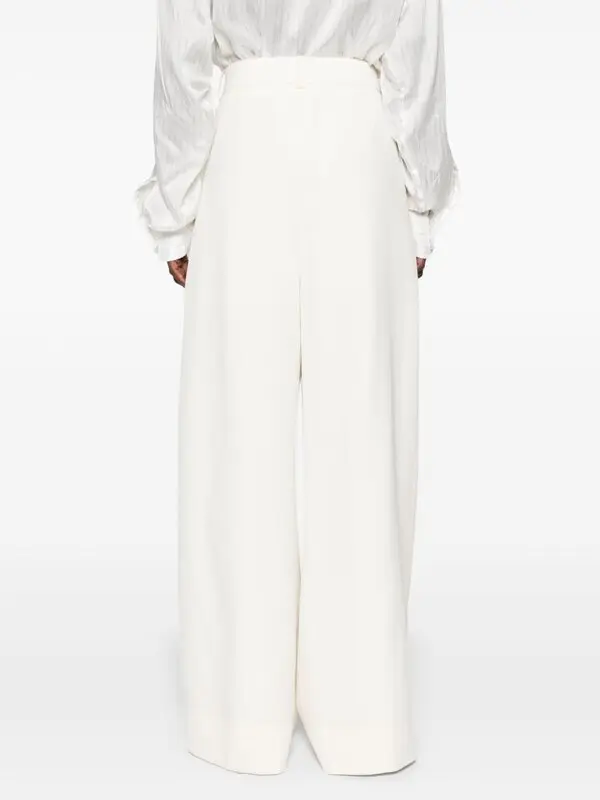 Wardrobe.NYC Low-waisted Wide Leg Trousers - Neutrals