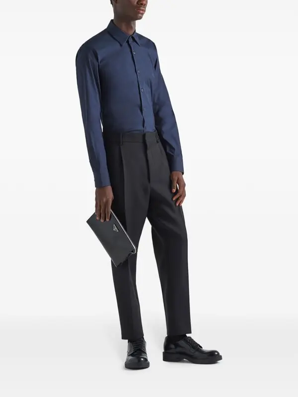 Prada Long-sleeve Cotton Shirt - Blue