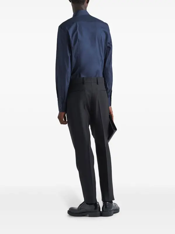 Prada Long-sleeve Cotton Shirt - Blue