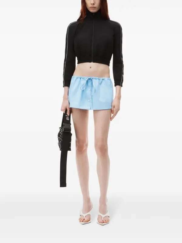 Alexander Wang Crystal-embellished Skort - Blue