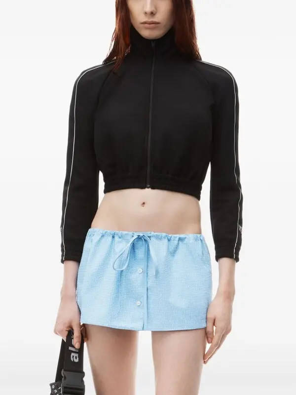 Alexander Wang Crystal-embellished Skort - Blue