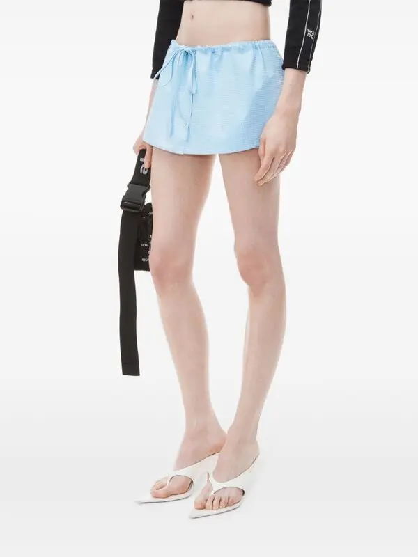 Alexander Wang Crystal-embellished Skort - Blue