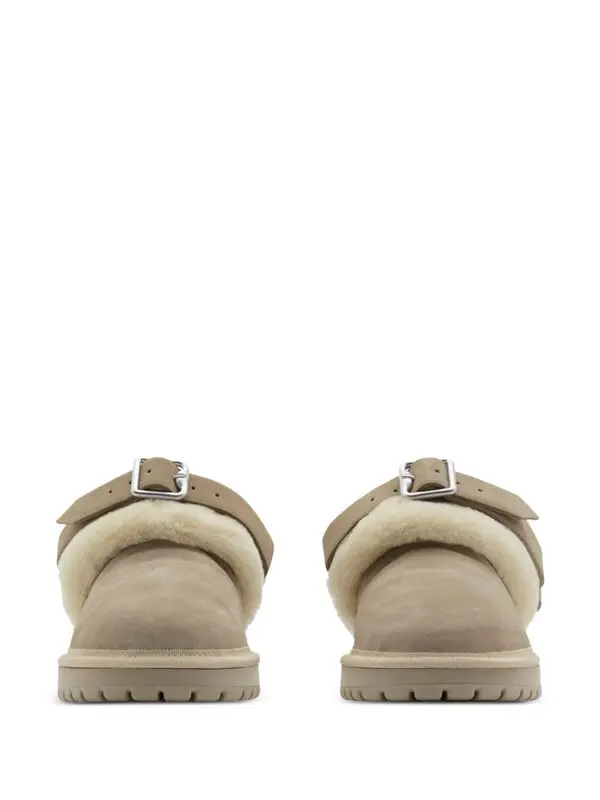 Burberry Shearling Suede Mules