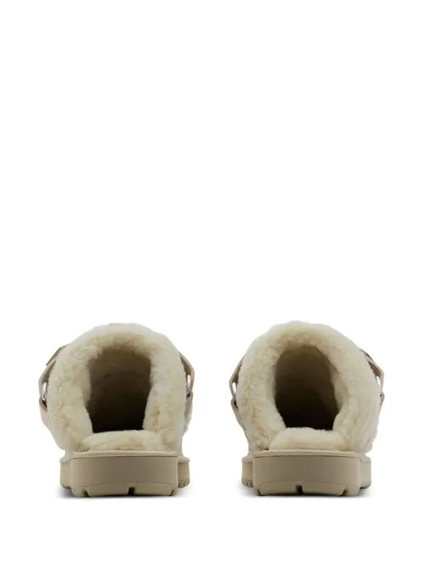 Burberry Shearling Suede Mules