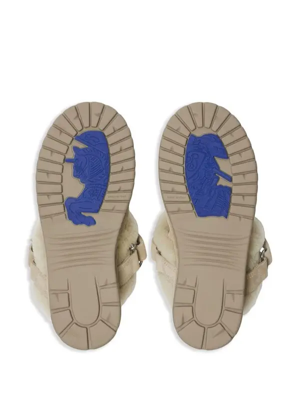 Burberry Shearling Suede Mules