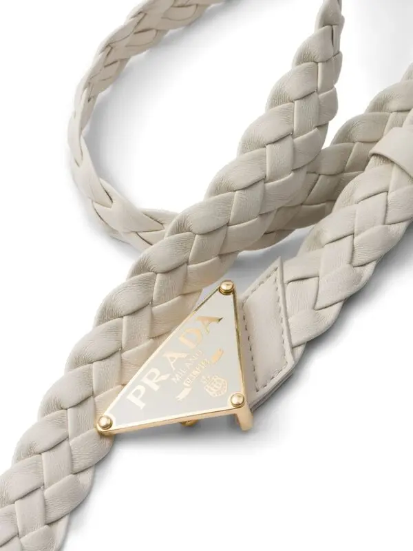 Prada Braided Belt - White